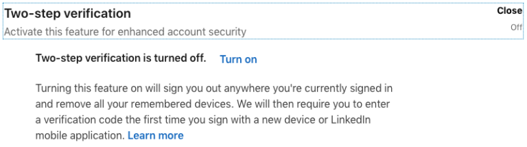 How to Turn On Two-Step Verification in LinkedIn - Blue Light IT